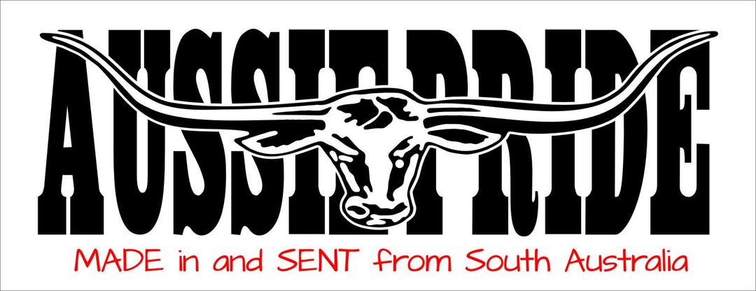 Aussie Pride Longhorn Vinyl Decal 260 X 80 Mm CONFIRM Your Color - Etsy