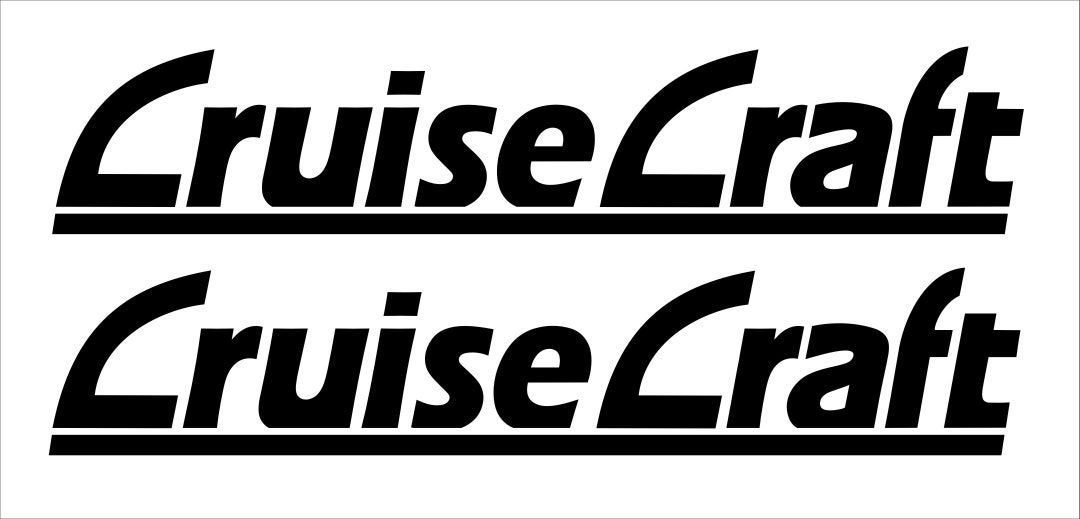 Cruise Craft #2 Boat Decals TWO (2) 515 X 100 Mm Each CONFIRM Your ...