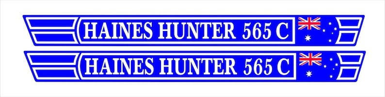 Haines Hunter Custom Made Boat Decals TWO 2 1100 X 100 Mm Each - Etsy ...
