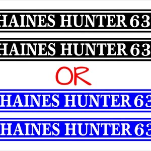 Haines Hunter Custom Made Boat Decals TWO 2 1100 X 100 Mm Each - Etsy ...