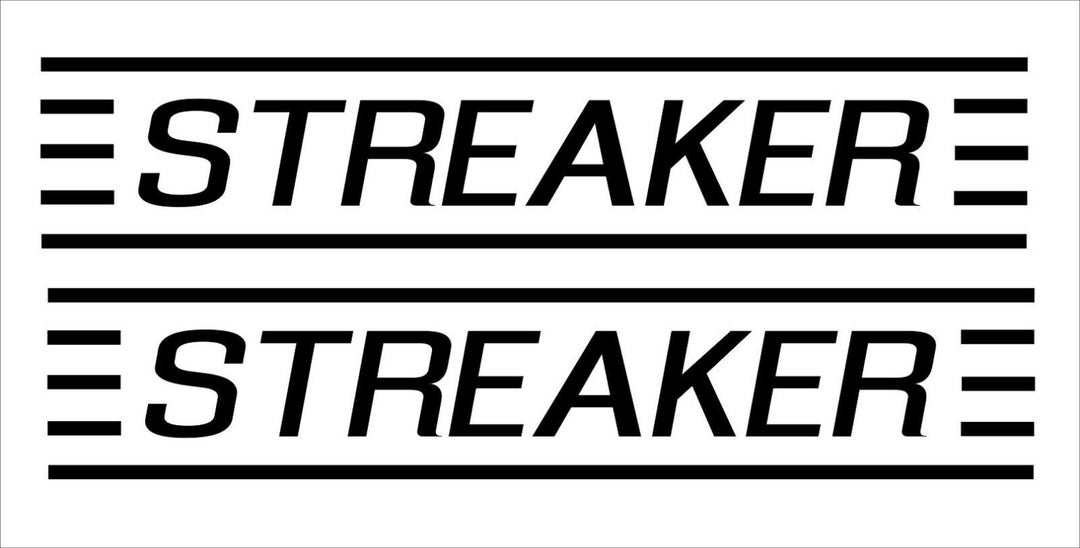 STREAKER Retro Boat Decals TWO (2) 515 X 100 Mm Each CONFIRM Your Color ...