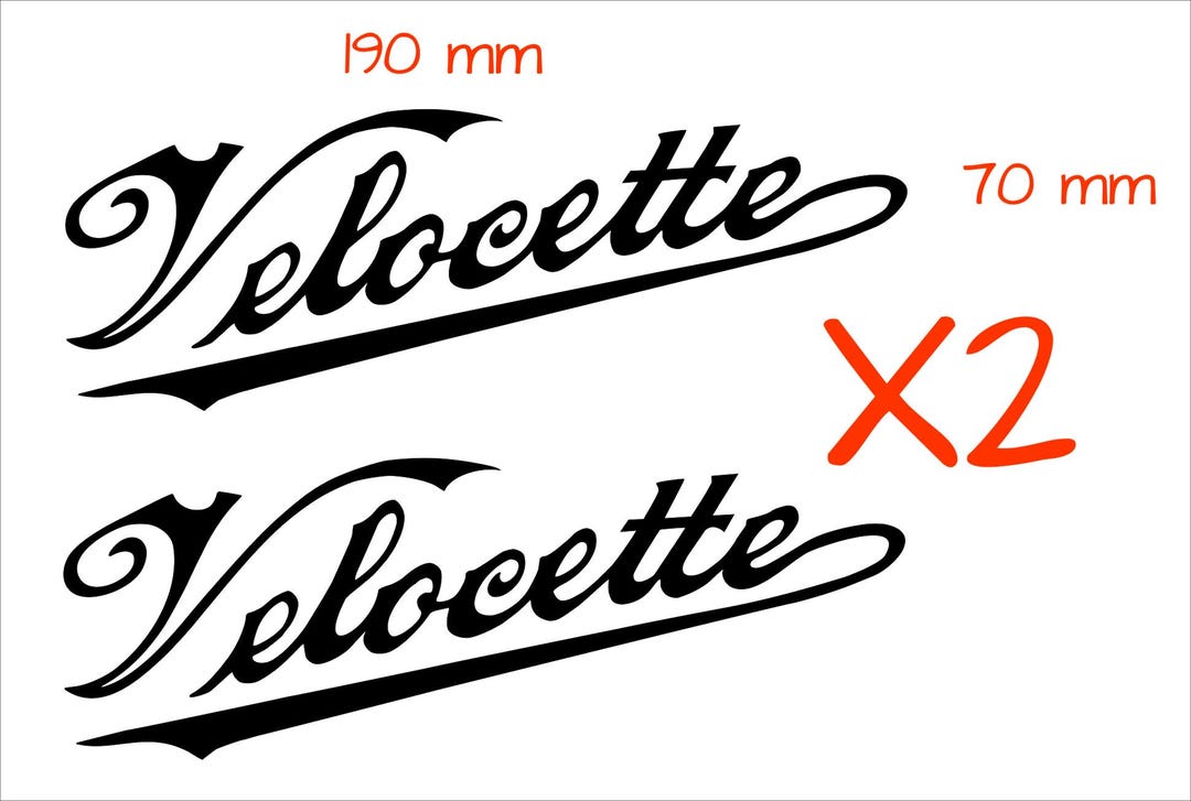 Velocette Retro Tank Decals TWO (2) 190 X 70 Mm Each CONFIRM Your Color ...