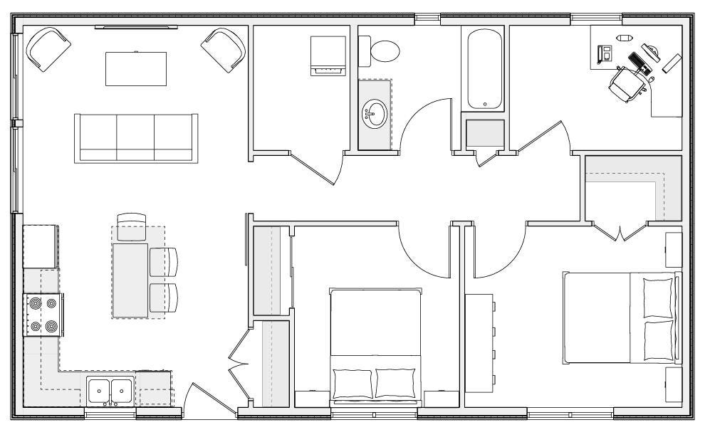 900 Sq Ft Cottage Core House, 2 Bed Plus Office, Vaulted Ceilings ...