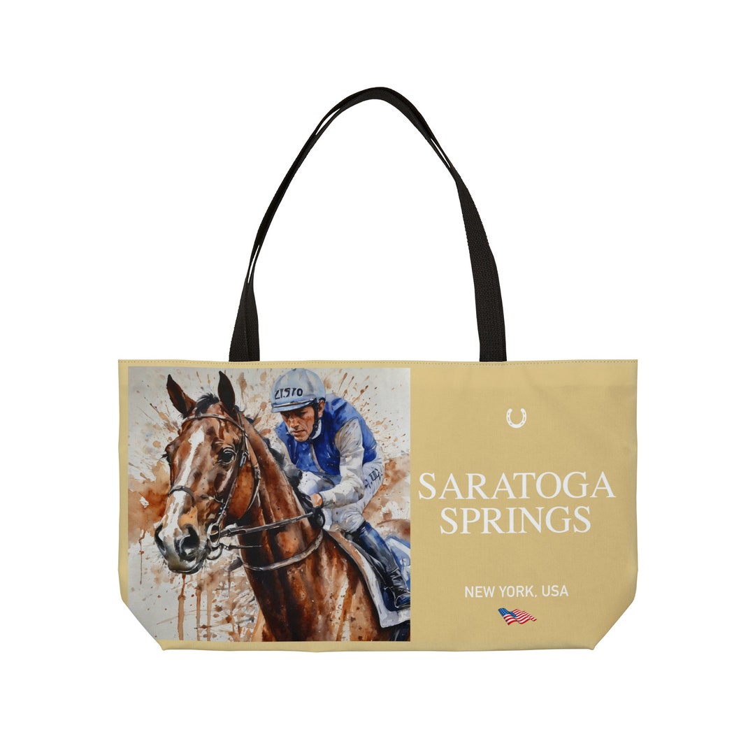 Saratoga Springs Racing Duo of Horse and Jockey Tote Bag - Etsy
