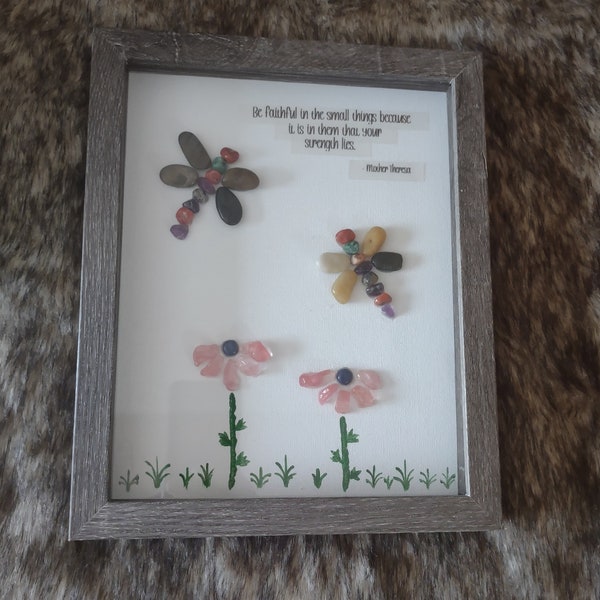 Pebble Art Flowers - Etsy