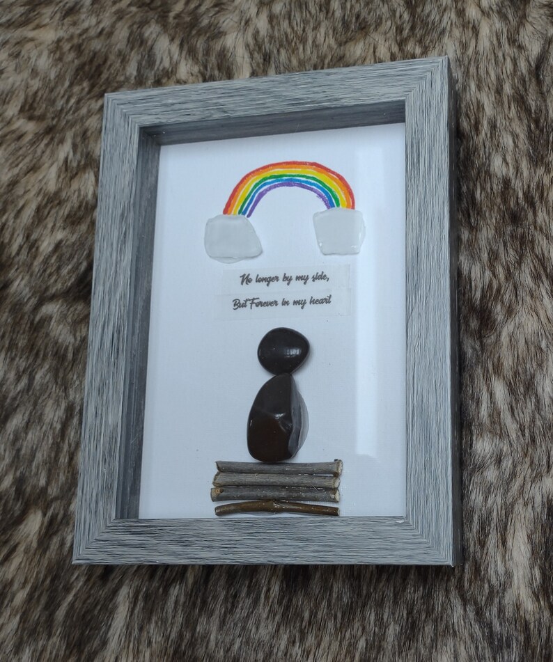 PERSONALIZE Loss of a Pet Grief Sea Glass Pebble Art Personalize With ...