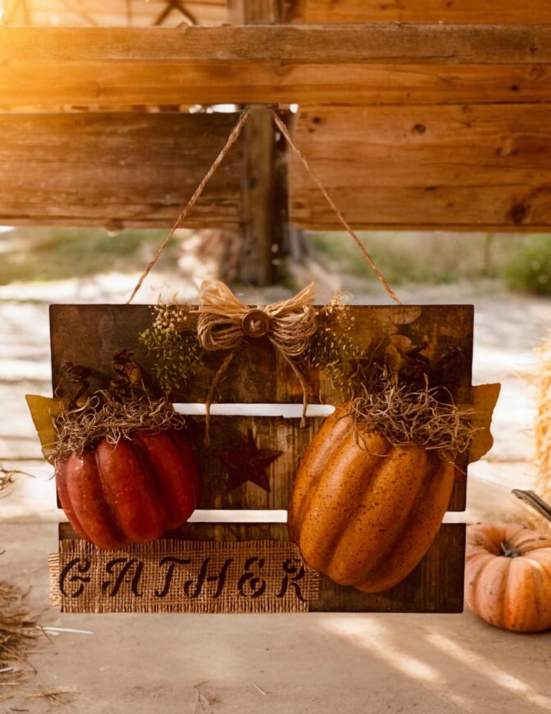 Gather Fall Sign - Etsy