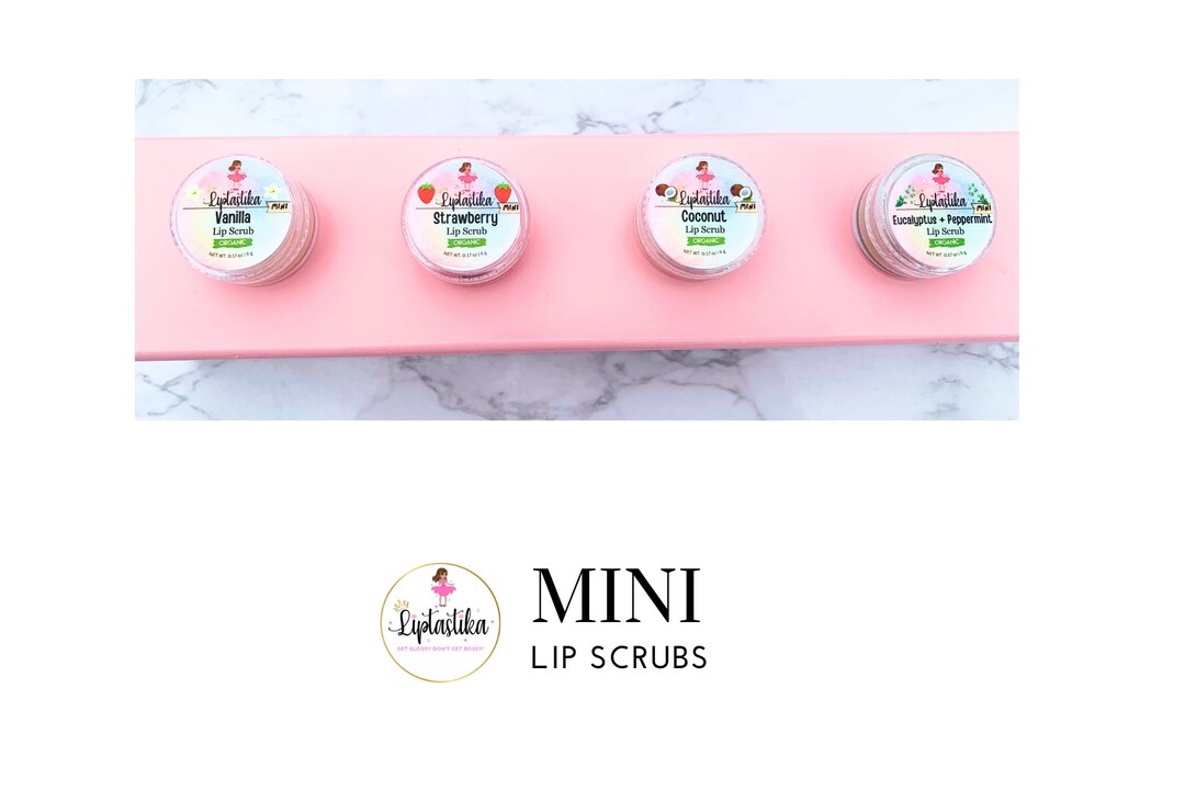 MINI LIP Scrubs .17oz natural, Organic, Handmade Made With Cane Sugar ...