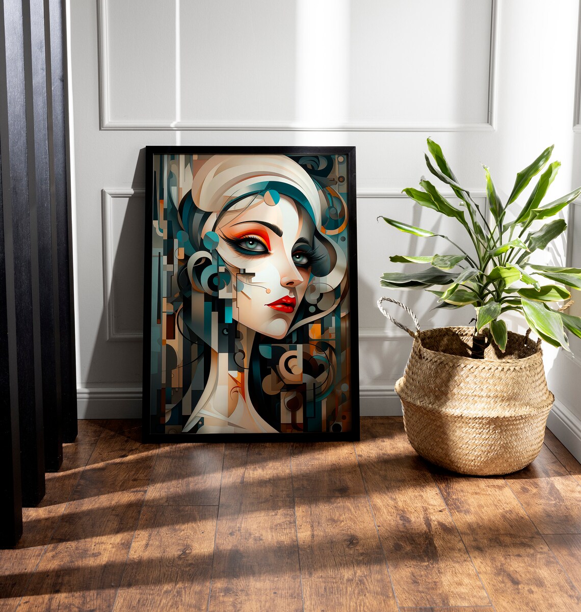 Printable Cubism Woman Portrait Wall Art Home Bold Office Modern Decor ...