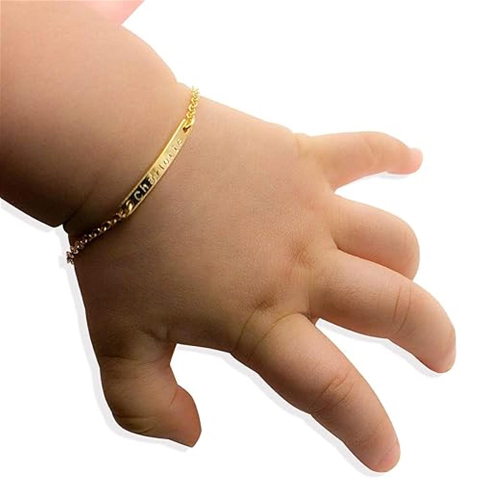 Personalized Baby Bracelet: Custom Name, Minimalist Jewelry - Etsy