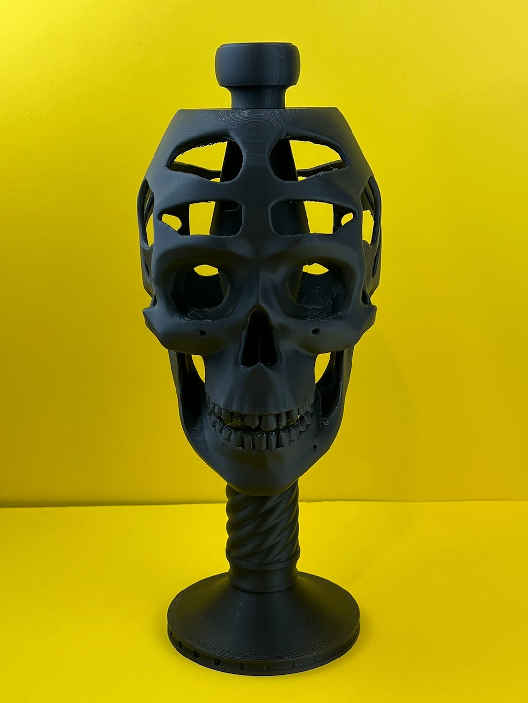 Skull Helmet and Mask Display Stand – Adjustable Skeleton Design for ...