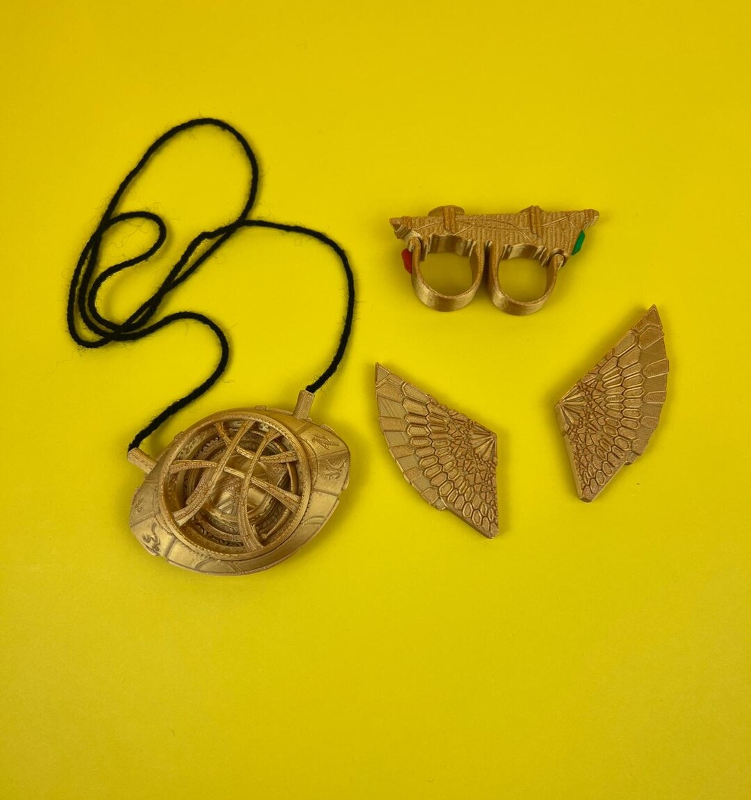 Dr. St-range Cosplay Set - Eye of Aga-motto, Cloak Brooc-hes & Sling ...