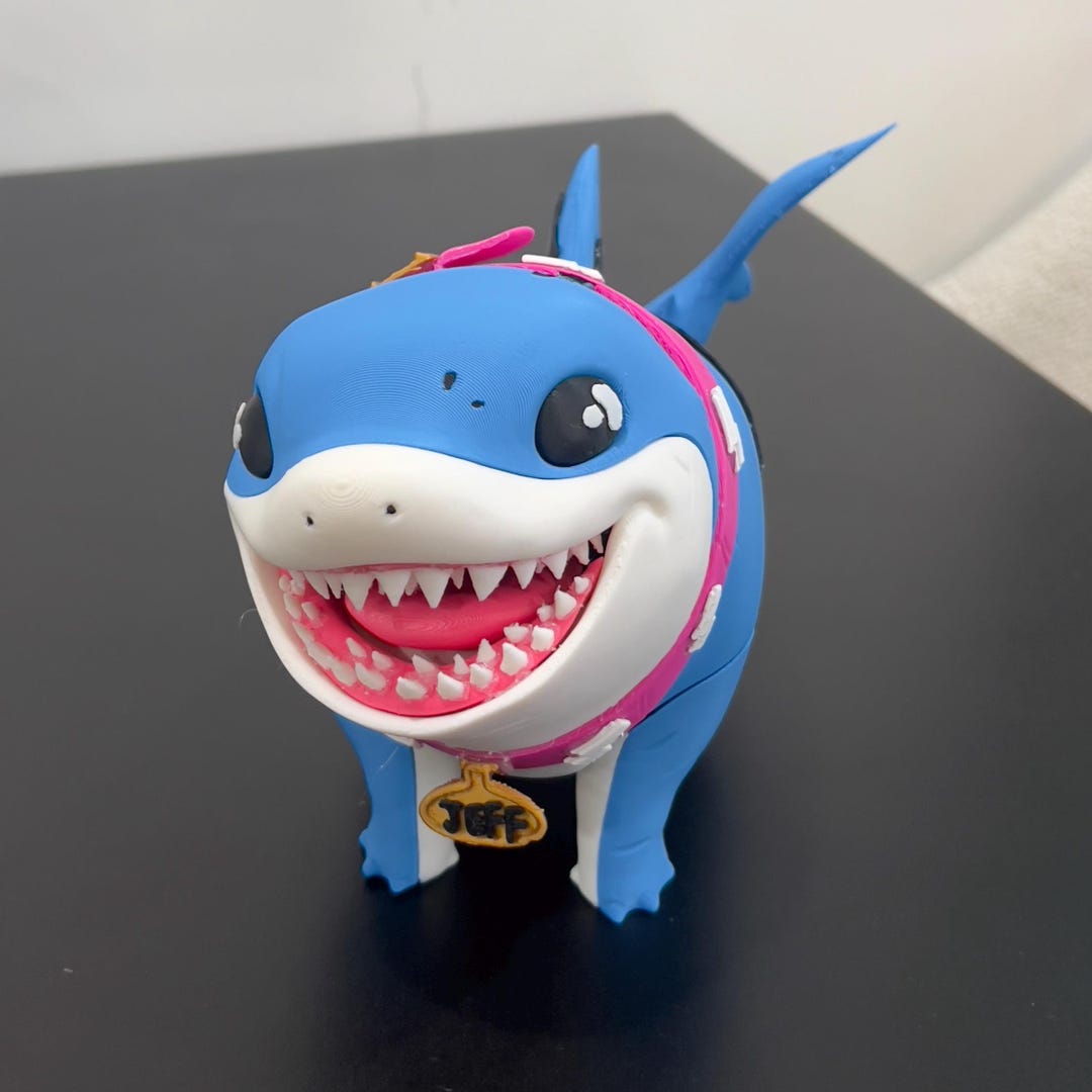 Je-ff the Shark Toy - 3D Printed Collectible Figure | Comic-inspired ...