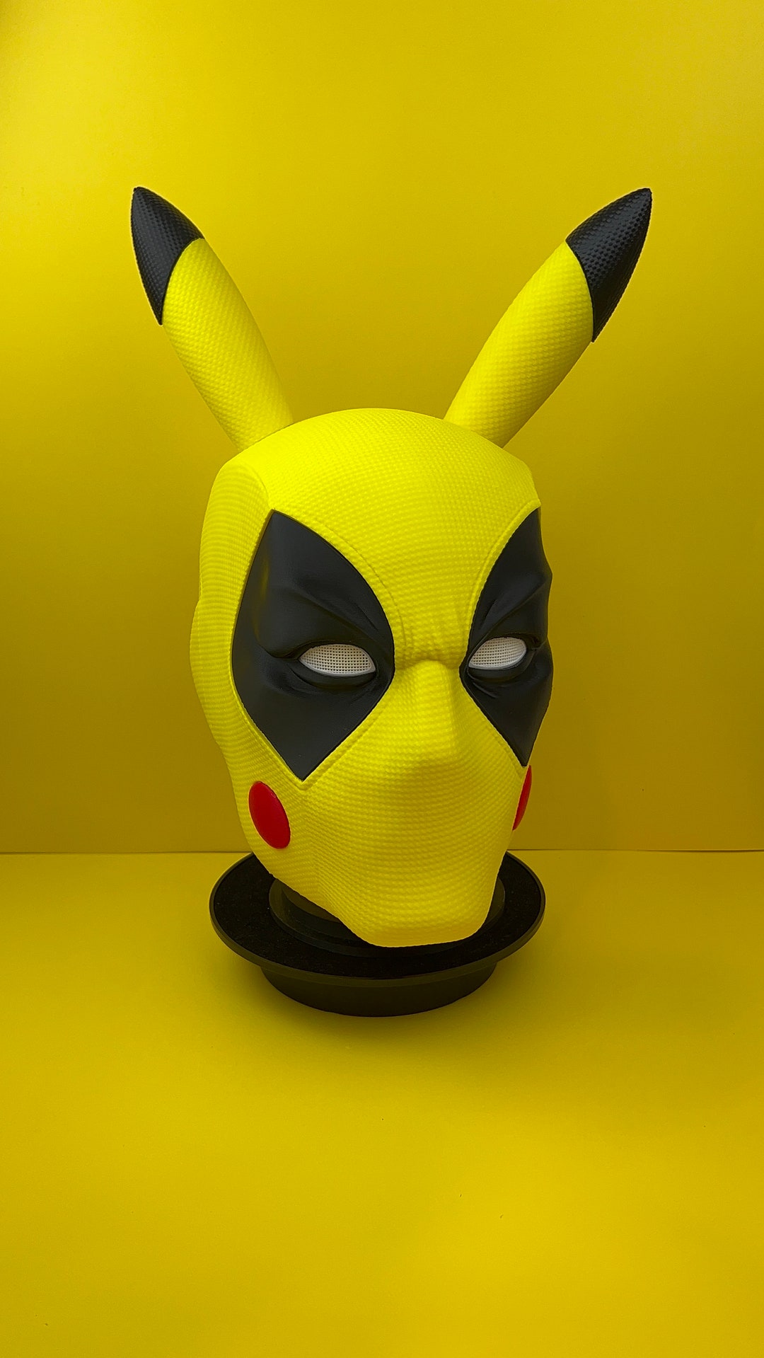 Pikachu Deadpool Mashup Mask With Magnetic Fun Cosplay - Etsy