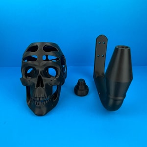 Wall-mounted Skull Helmet Display Stand – Unique 3d-printed Holder for ...