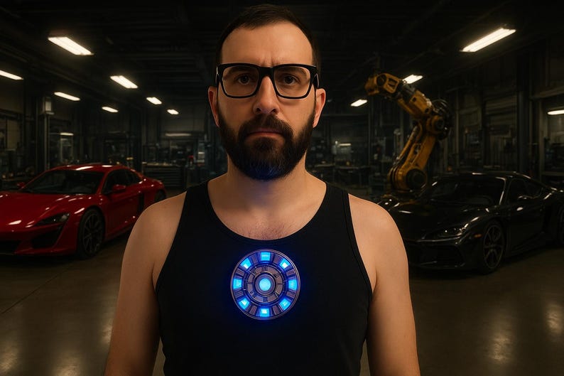 Iron Arc Reactor – Bright LED Chest Light, Magnetic 2-piece Design ...