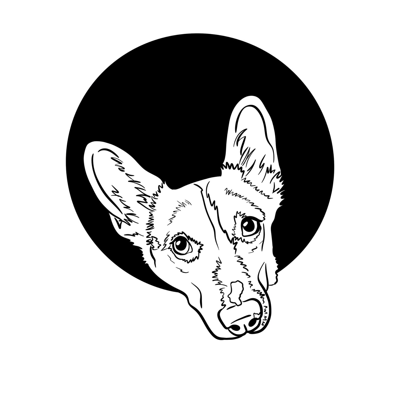 Hand-drawn Custom Pet Portrait Outline (digital Download) - Etsy