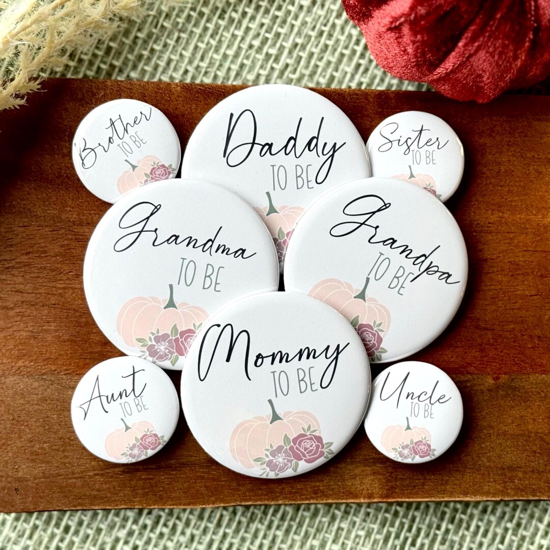 Little Pumpkin Baby Shower Pinback Buttons: Pink Pumpkin Pins - Etsy