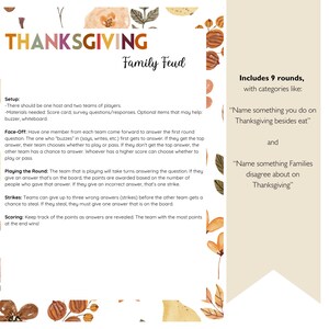 Editable Digital Thanksgiving Game Pack Including Thanksgiving Family ...