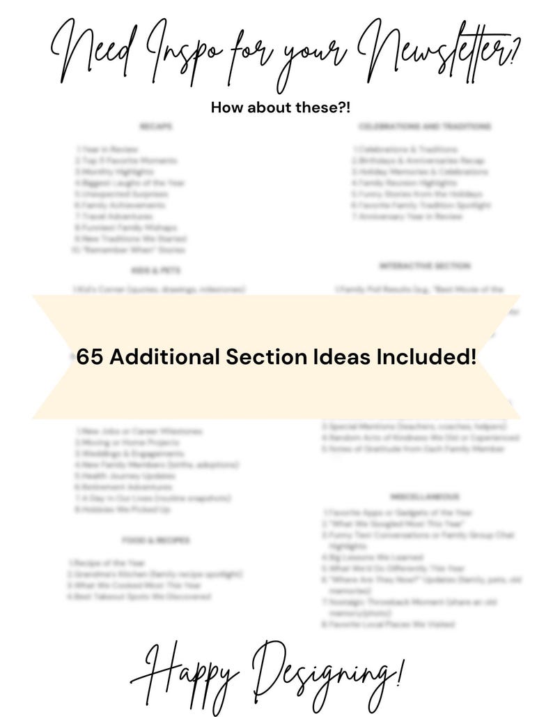 Editable Family Newsletter Template for Holidays and New Years ...