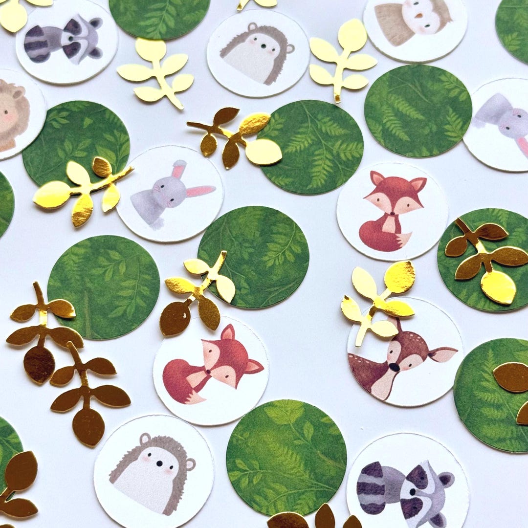 Woodland Baby Shower Confetti – Forest Animal Table Scatter - Etsy
