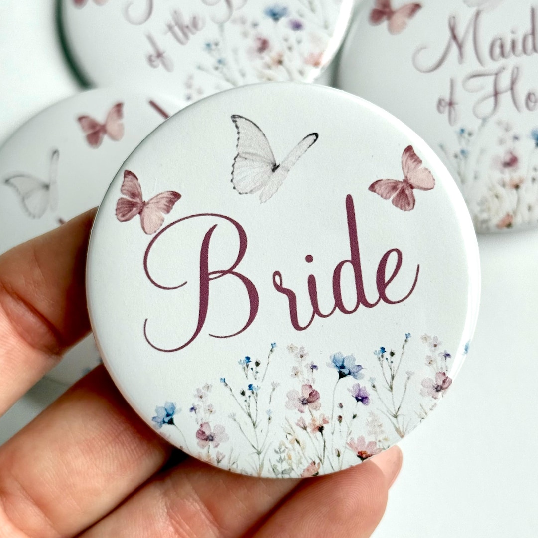 Butterfly Bridal Shower Pins – Bride in Bloom Party Favors - Etsy
