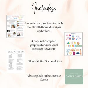 Editable Monthly Family Newsletter Template for the Year, 12 Months of ...