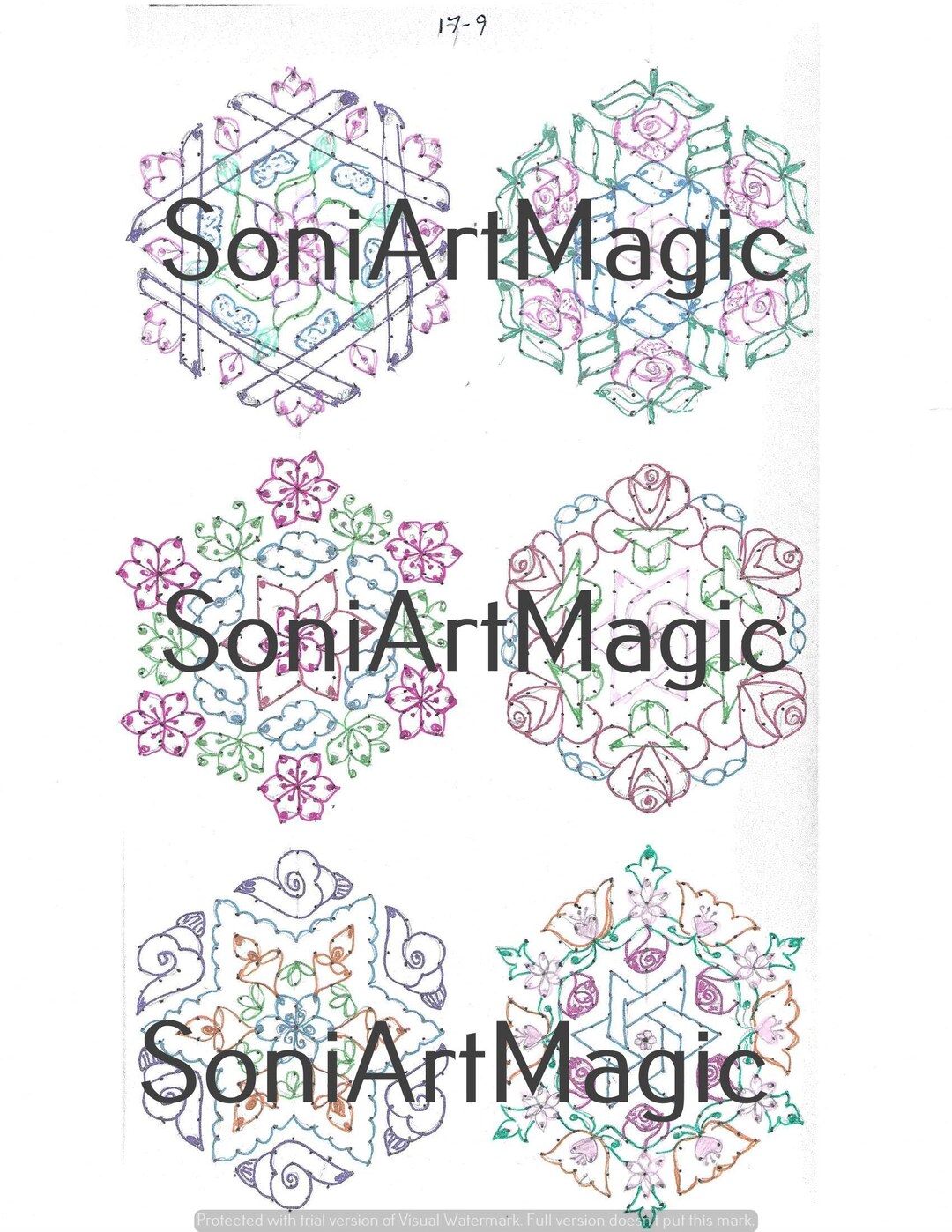 Handmade, Kolam, Art Print, Kolam Decor, Dot Kolam Indian Art, Indian ...