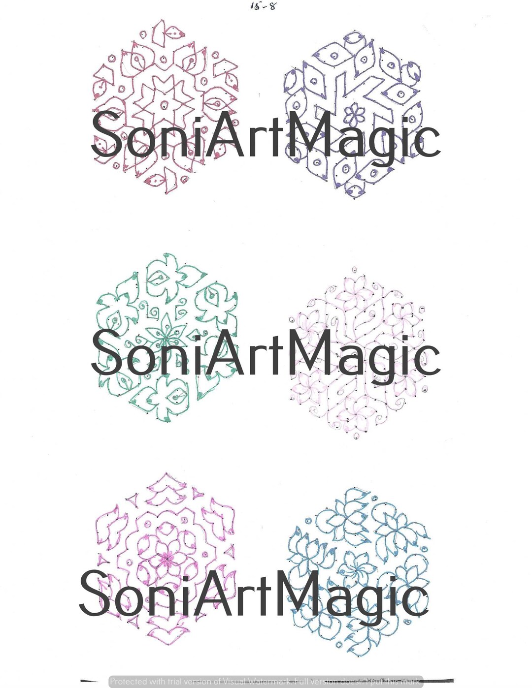 Handmade, Kolam, Art Print, Kolam Decor, Dot Kolam Indian Art, Indian ...