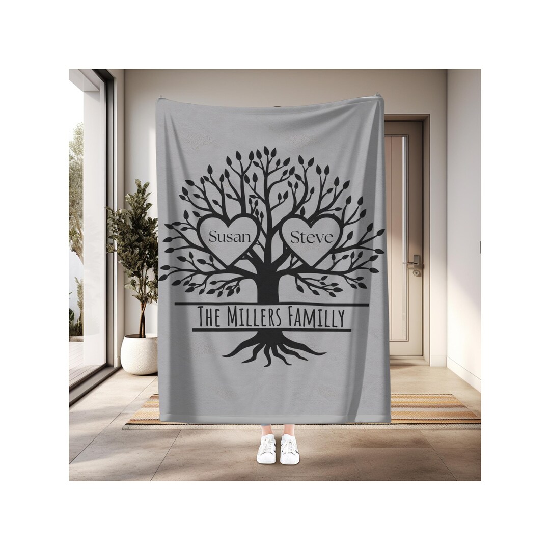 Family Tree Blanket-custom Family Tree Personalized Blanket-christmas ...