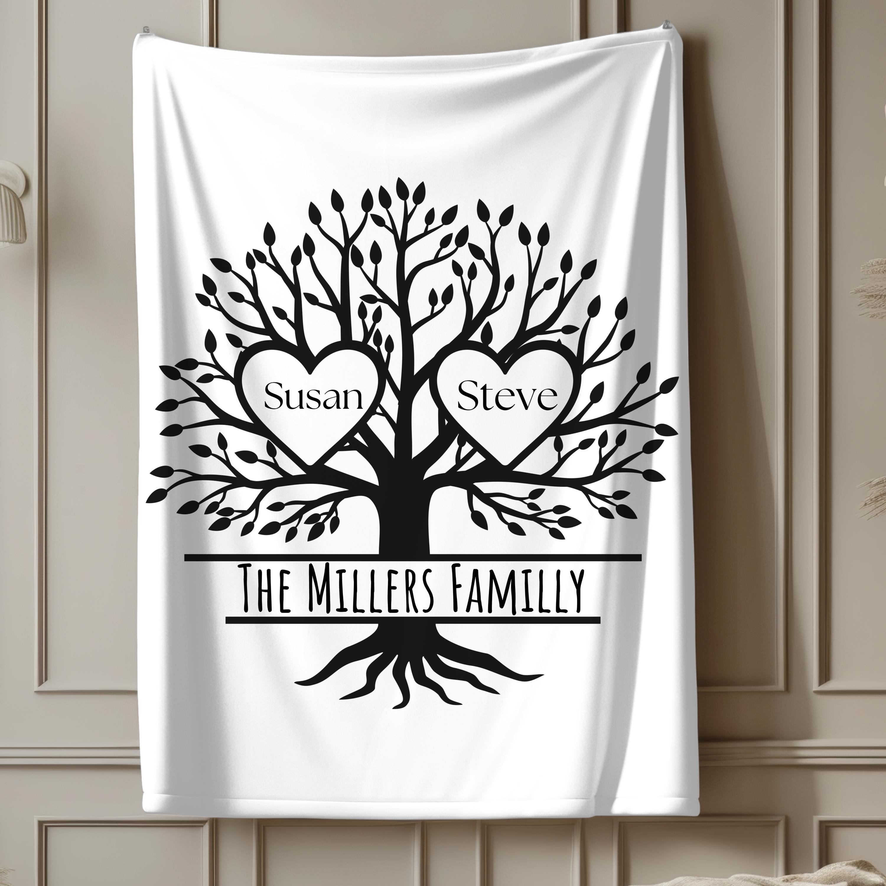 Family Tree Blanket-custom Family Tree Personalized Blanket-christmas ...