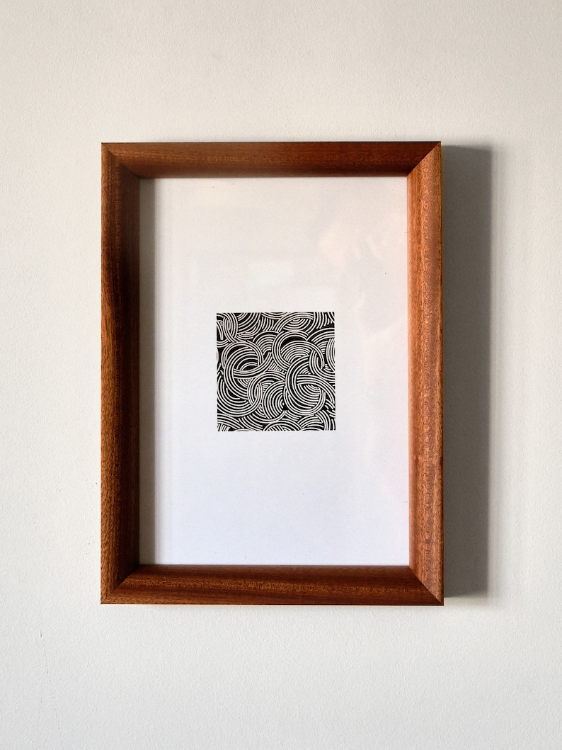 Wood Picture Frame / Mahogany / Solid Wood, Simple Profile - Etsy