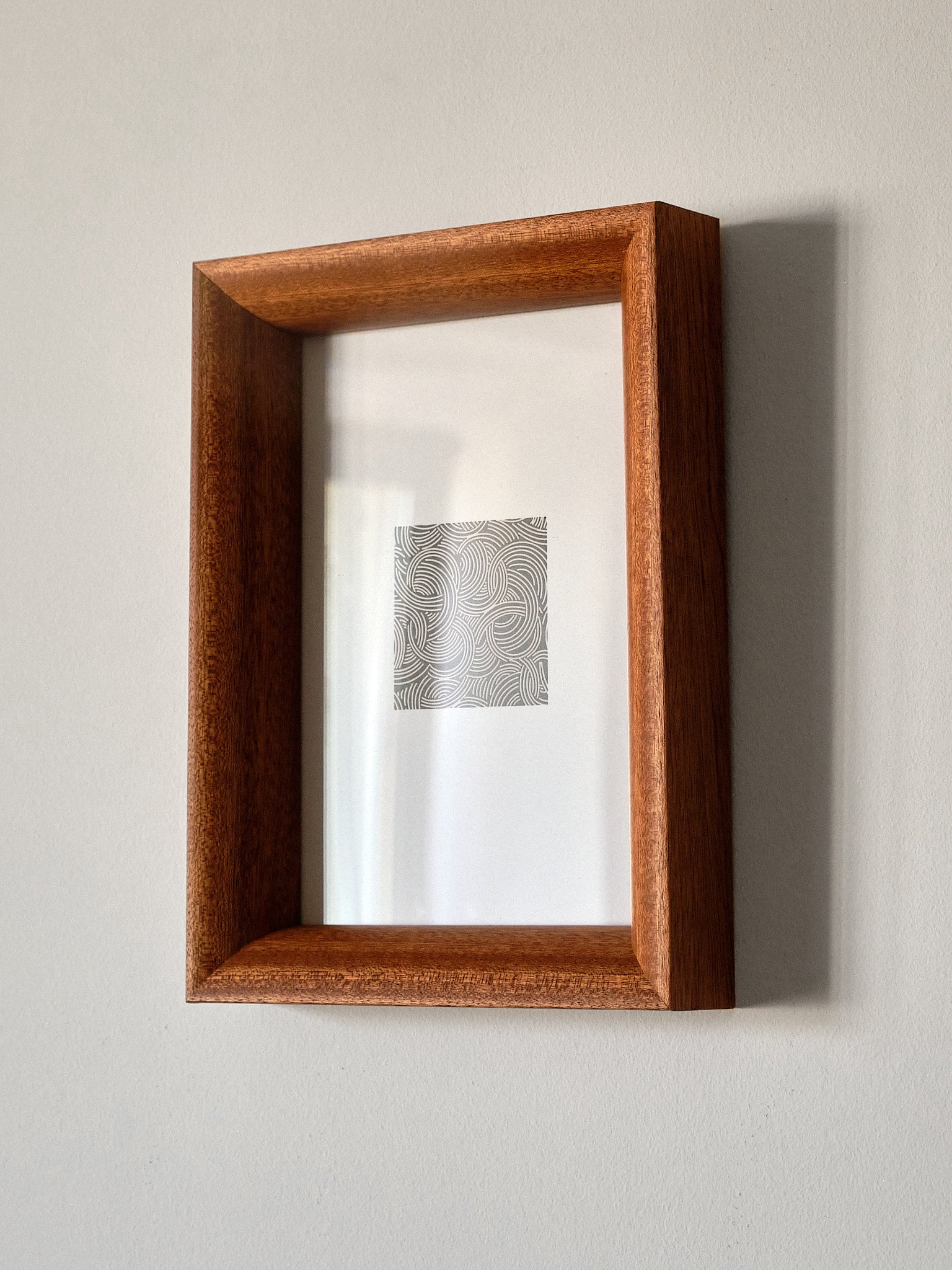 Wood Picture Frame / Mahogany / Solid Wood, Simple Profile - Etsy