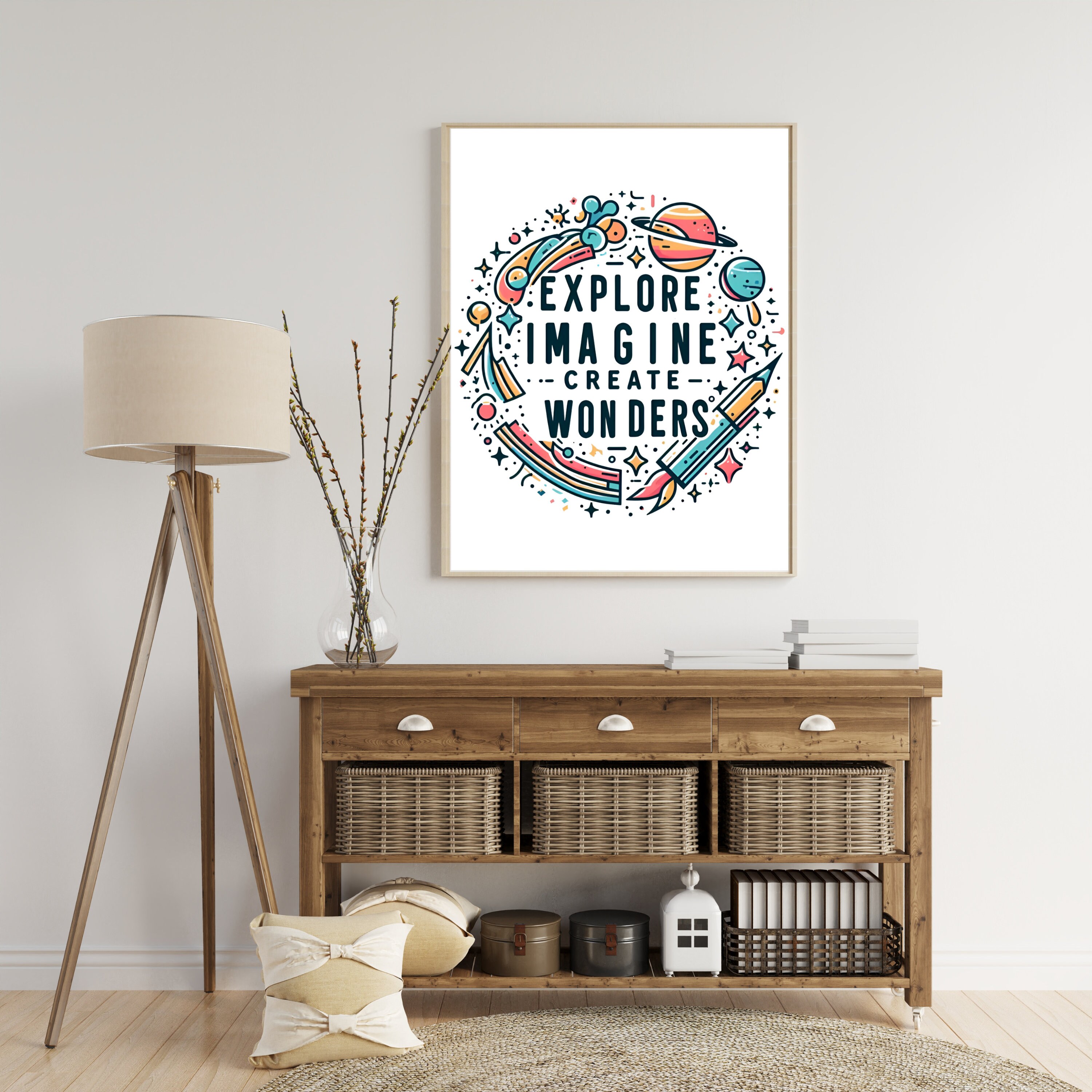 Explore Imagine Wonders Boho Classroom Decor, Back to School Printable ...