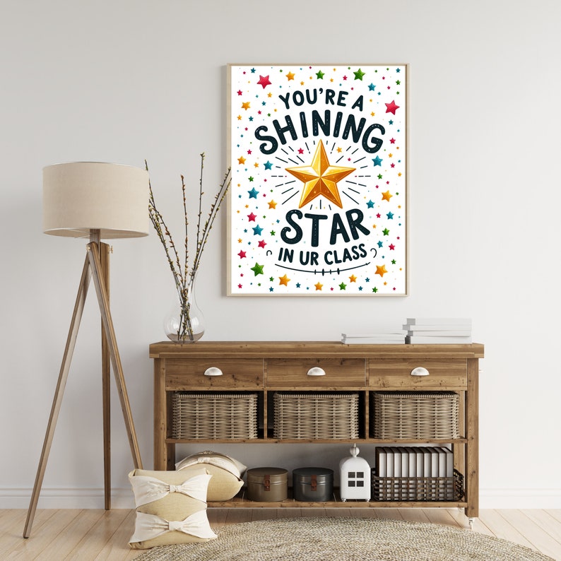 Shining Star Classroom Decor: Boho Kids Wall Art (digital Download) - Etsy
