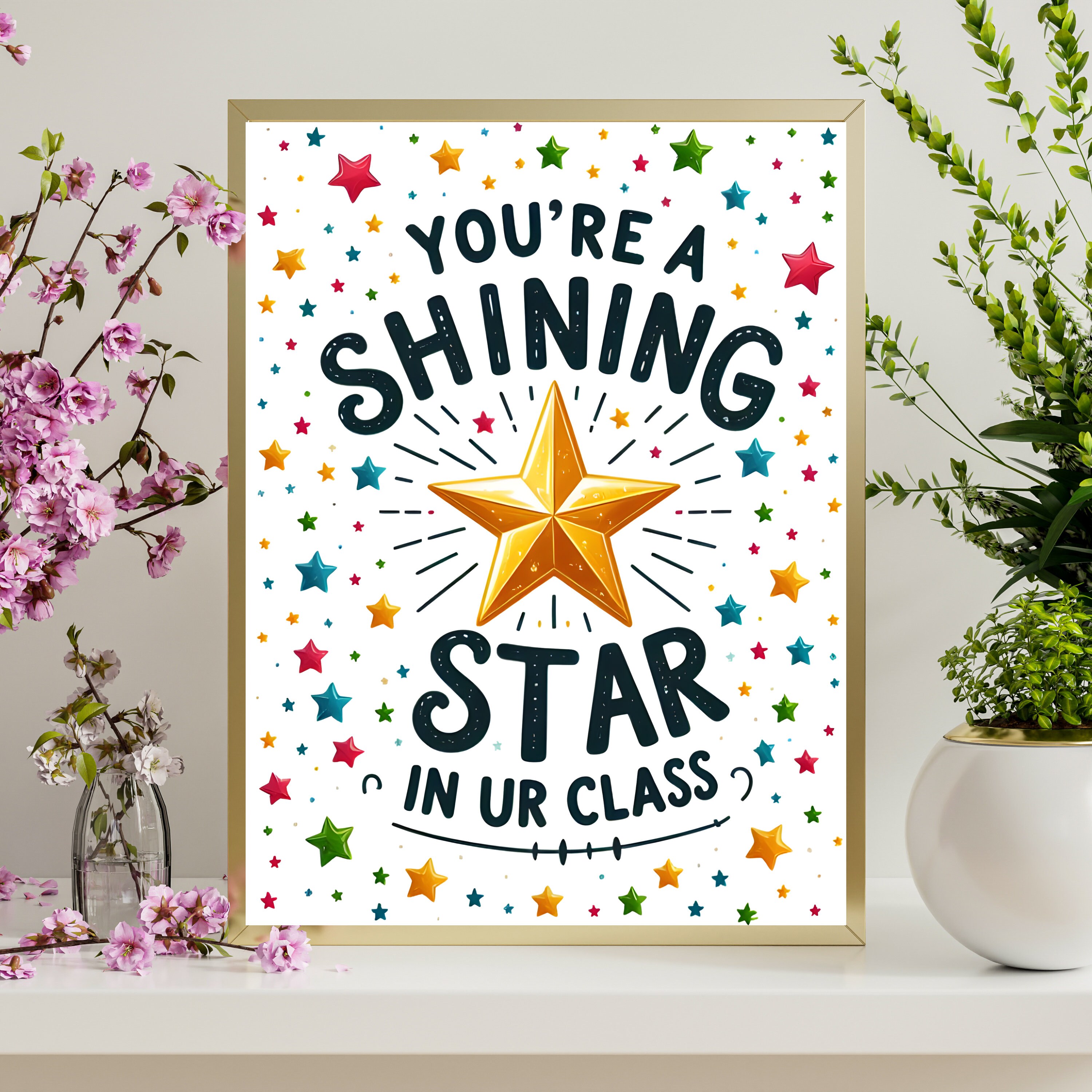 Shining Star Classroom Decor: Boho Kids Wall Art (digital Download) - Etsy