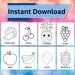 20 Fruits Coloring Pages for Kids: Preschooler Printable (digital ...