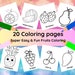 20 Fruits Coloring Pages for Kids: Preschooler Printable (digital ...