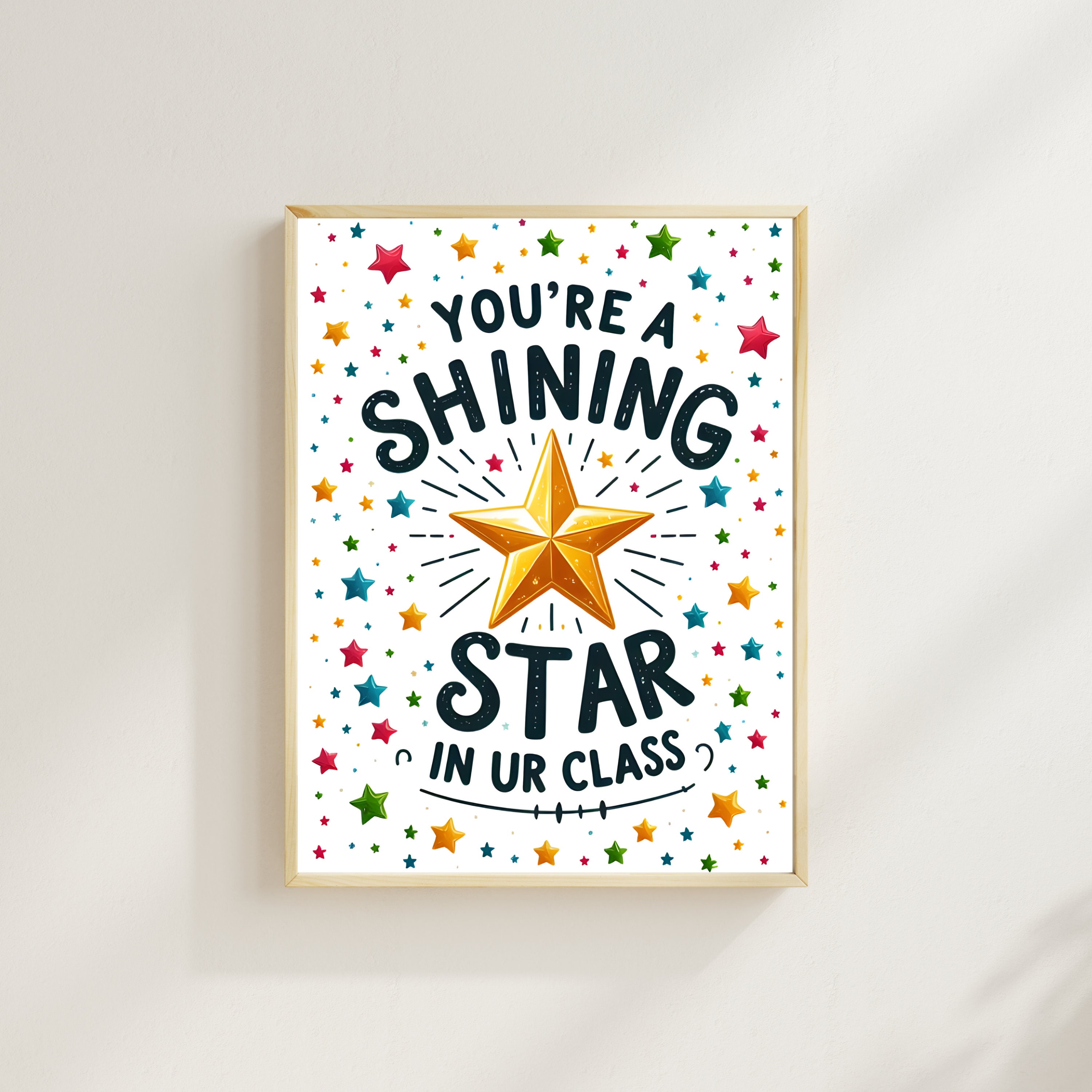 You're a Shining Star Classroom Decor, Playroom Decor Kids Wall Art ...