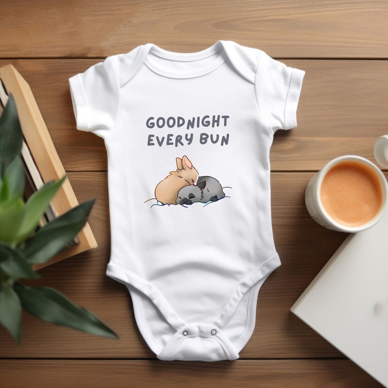 Goodnight Every Bun Baby Onesie® Cute Bunny Bodysuit Cute Baby Shower ...