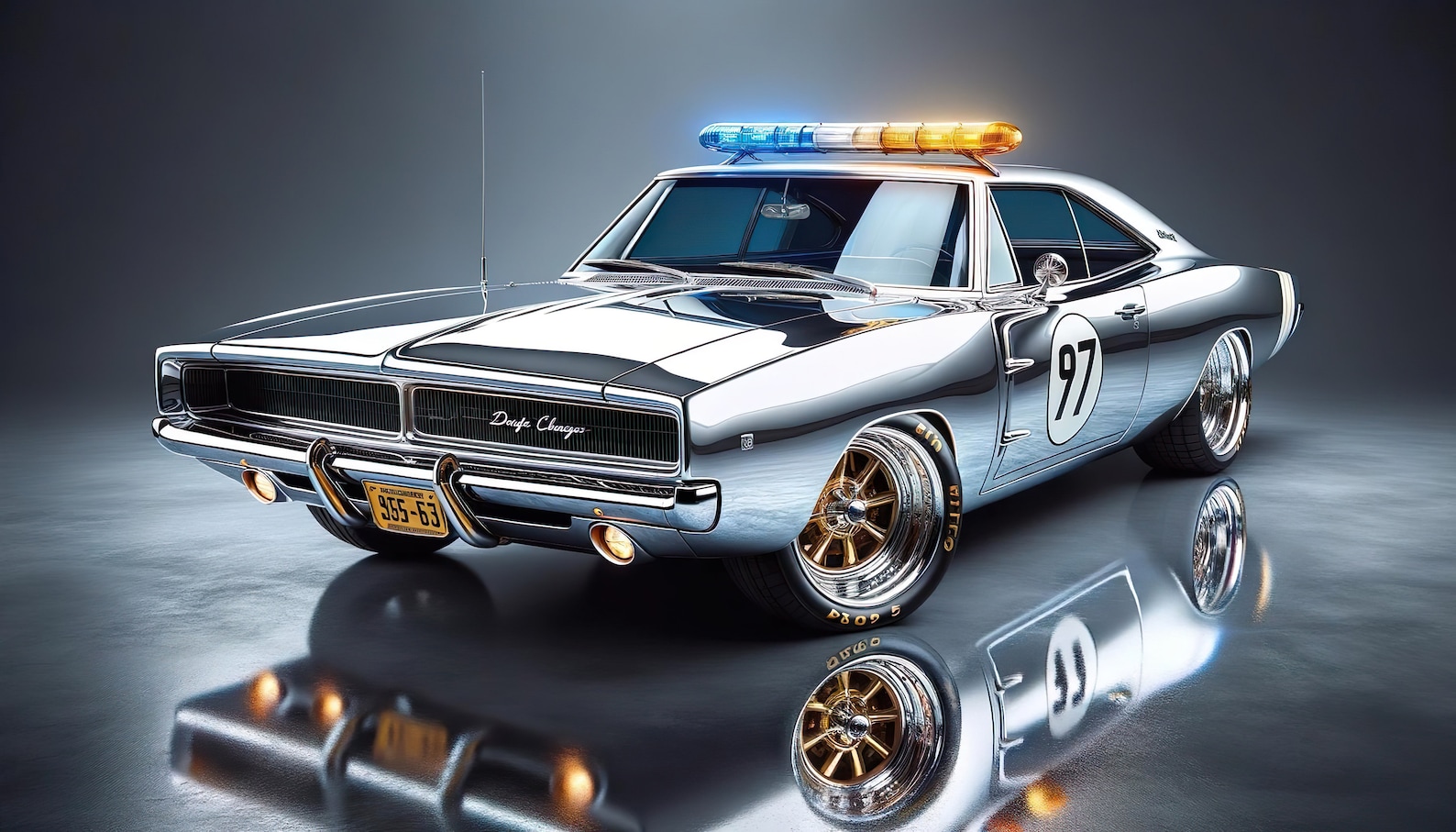 Dodge Charger Police Car - Digital - Etsy
