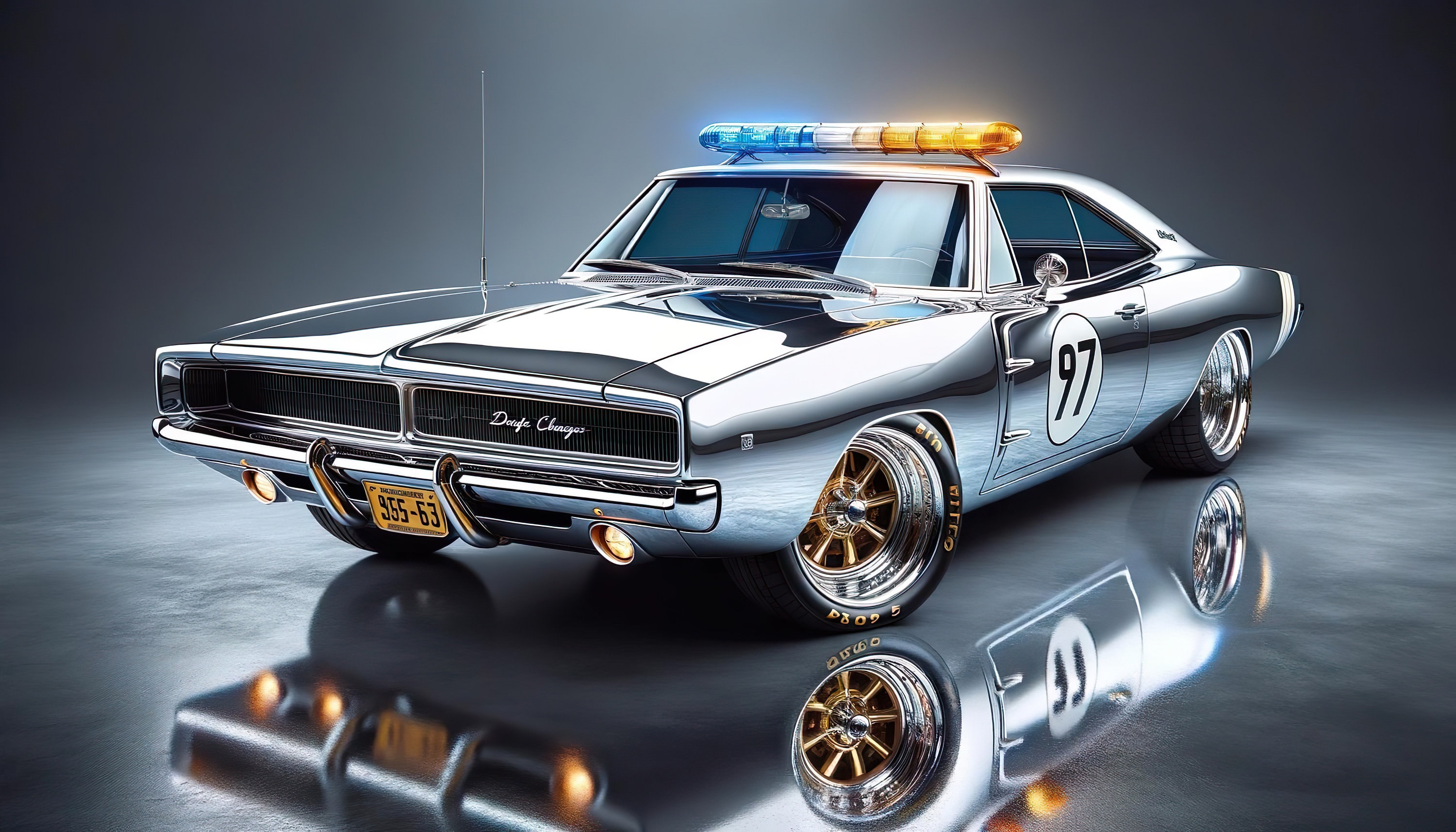 Dodge Charger Police Car - Digital - Etsy