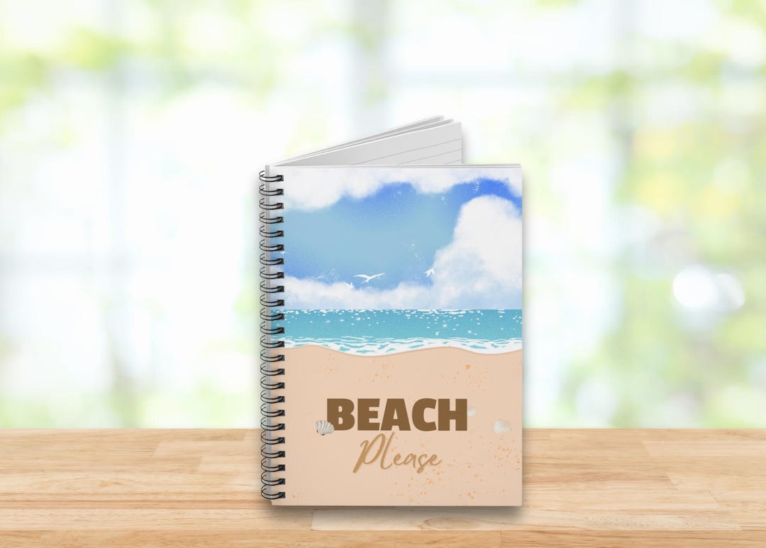 Beach Please Spiral Notebook - Ideal for Summer Vibes, Journaling ...
