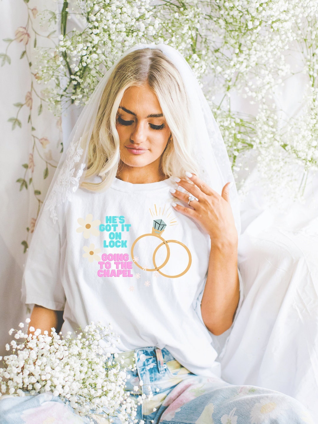 He's Got It on Lock Tee Going to the Chapel Tee Engagement Tshirt ...