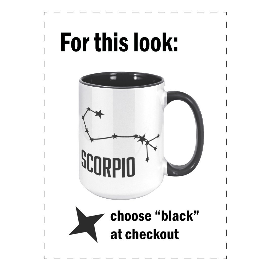 Astrology Coffee Mug, Zodiac Coffee Mug, Scorpio Coffee Mug, Star ...