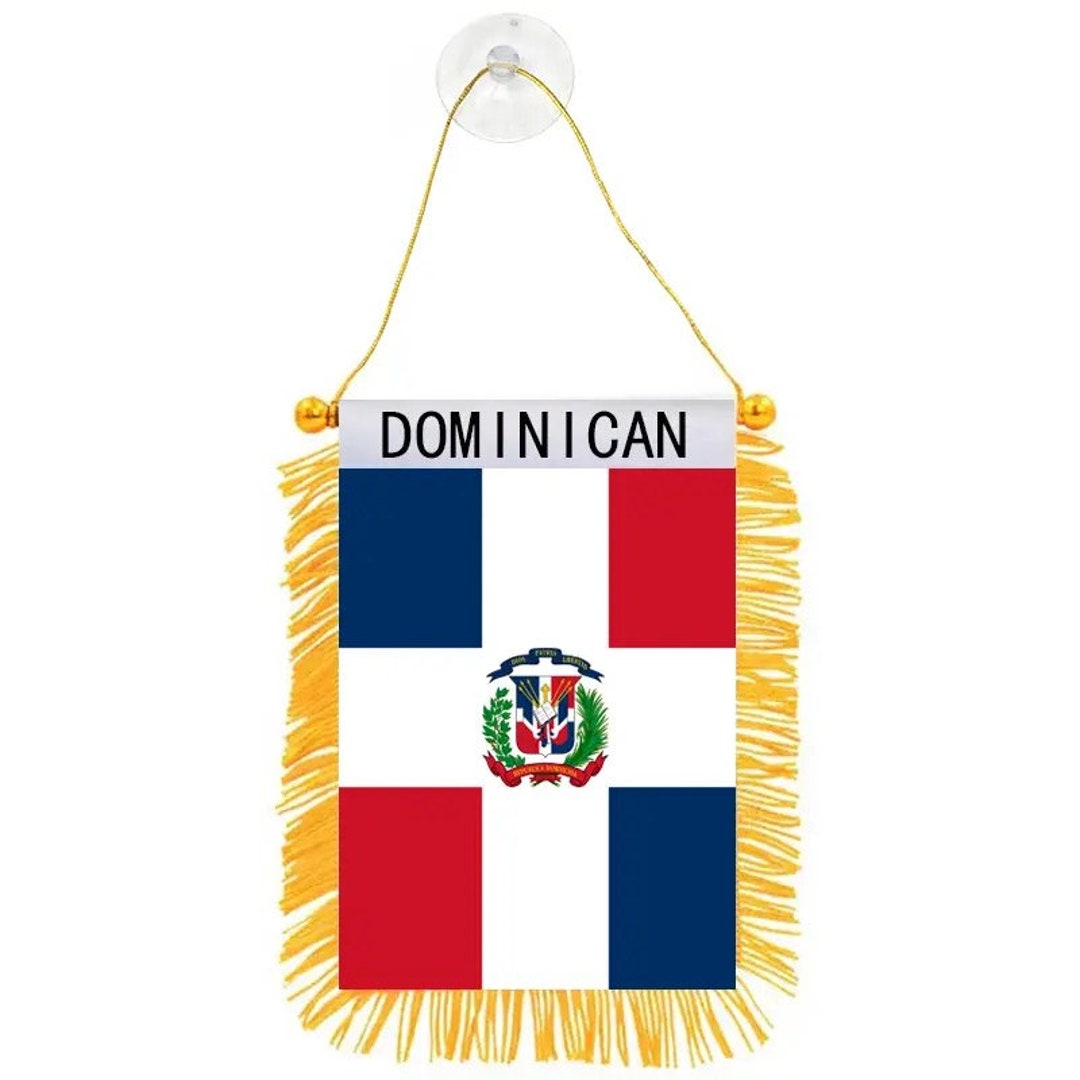 Dominican Republic Fring Window Hanging Flag - Mini Flag Banner & Car ...