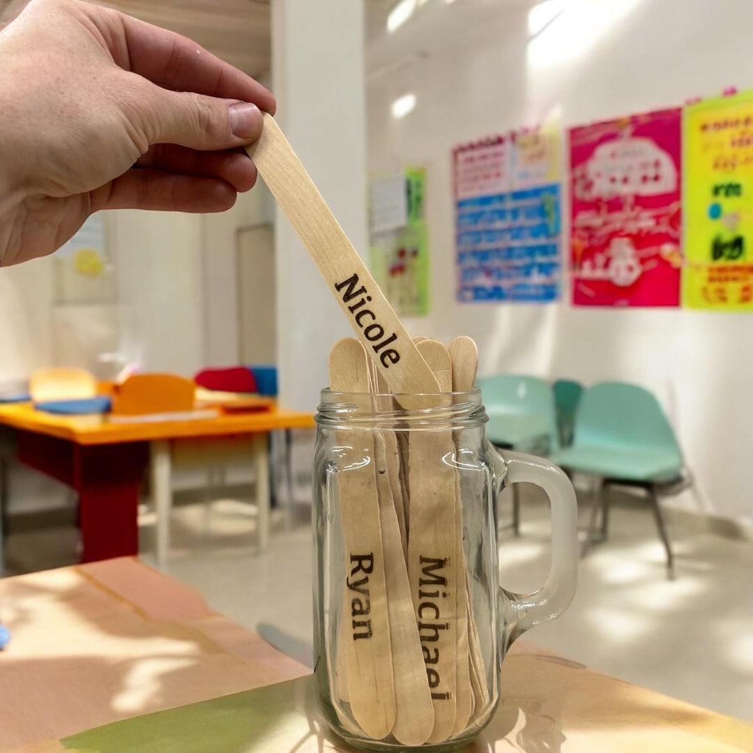 Custom Name JUMBO Wooden Sticks! Great for Teachers, Church Primary ...