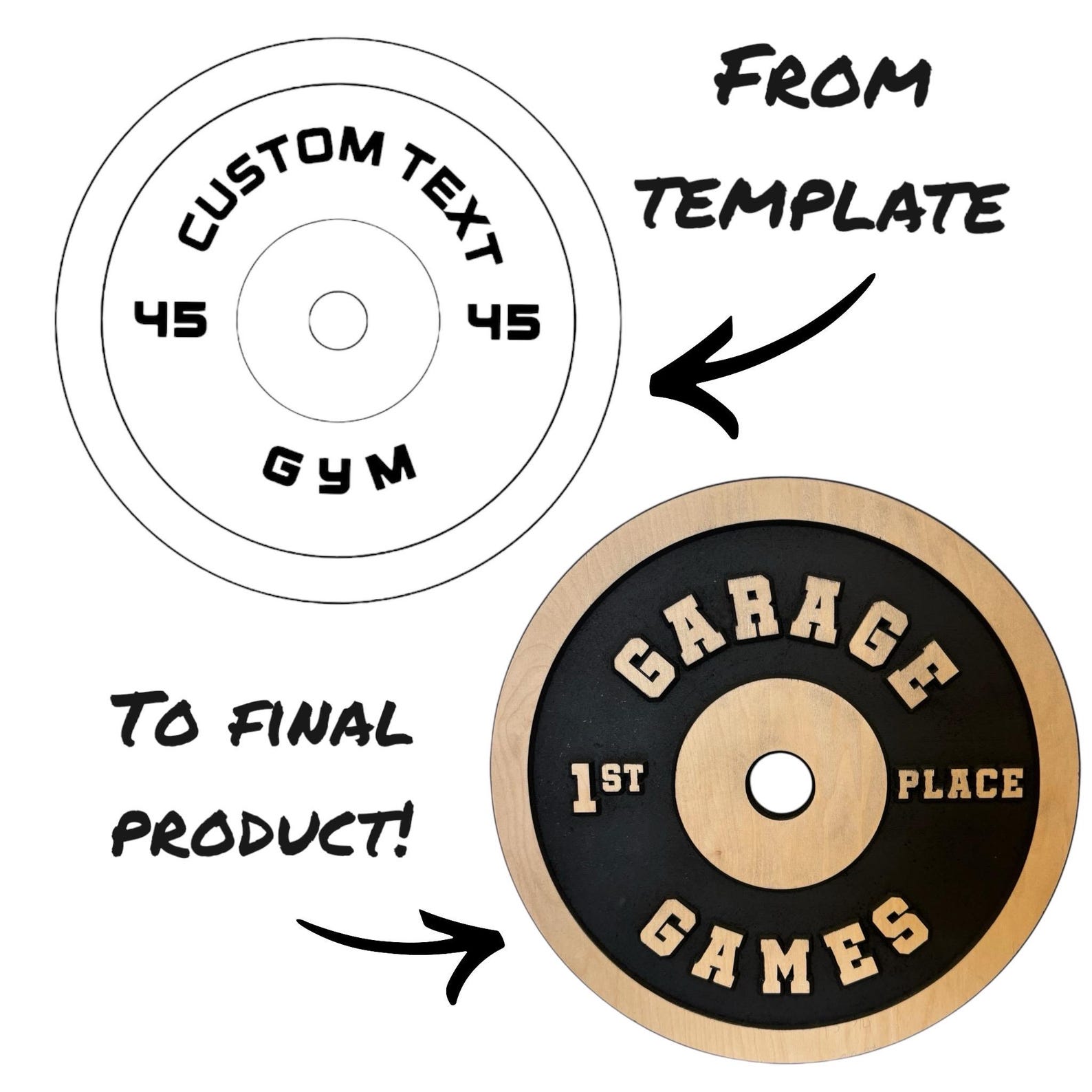 Rubber Barbell Weight Template, .svg, .png, .jpg, .c2d Files, INSTANT ...