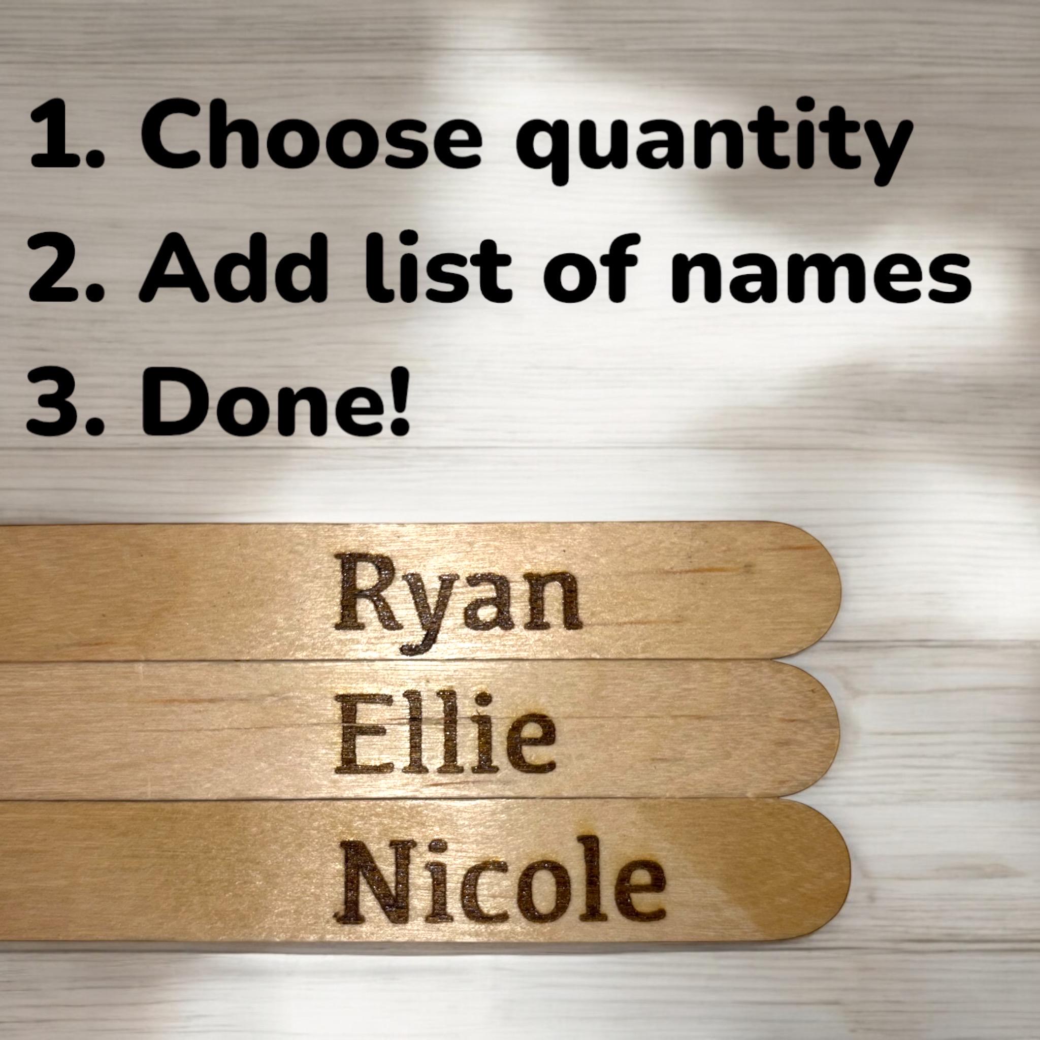 Personalized Name JUMBO Popsicle Sticks! Great for Teachers, Church ...