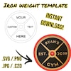 Iron Weight Template. Files for Creating a Custom Barbell Plate, .png ...